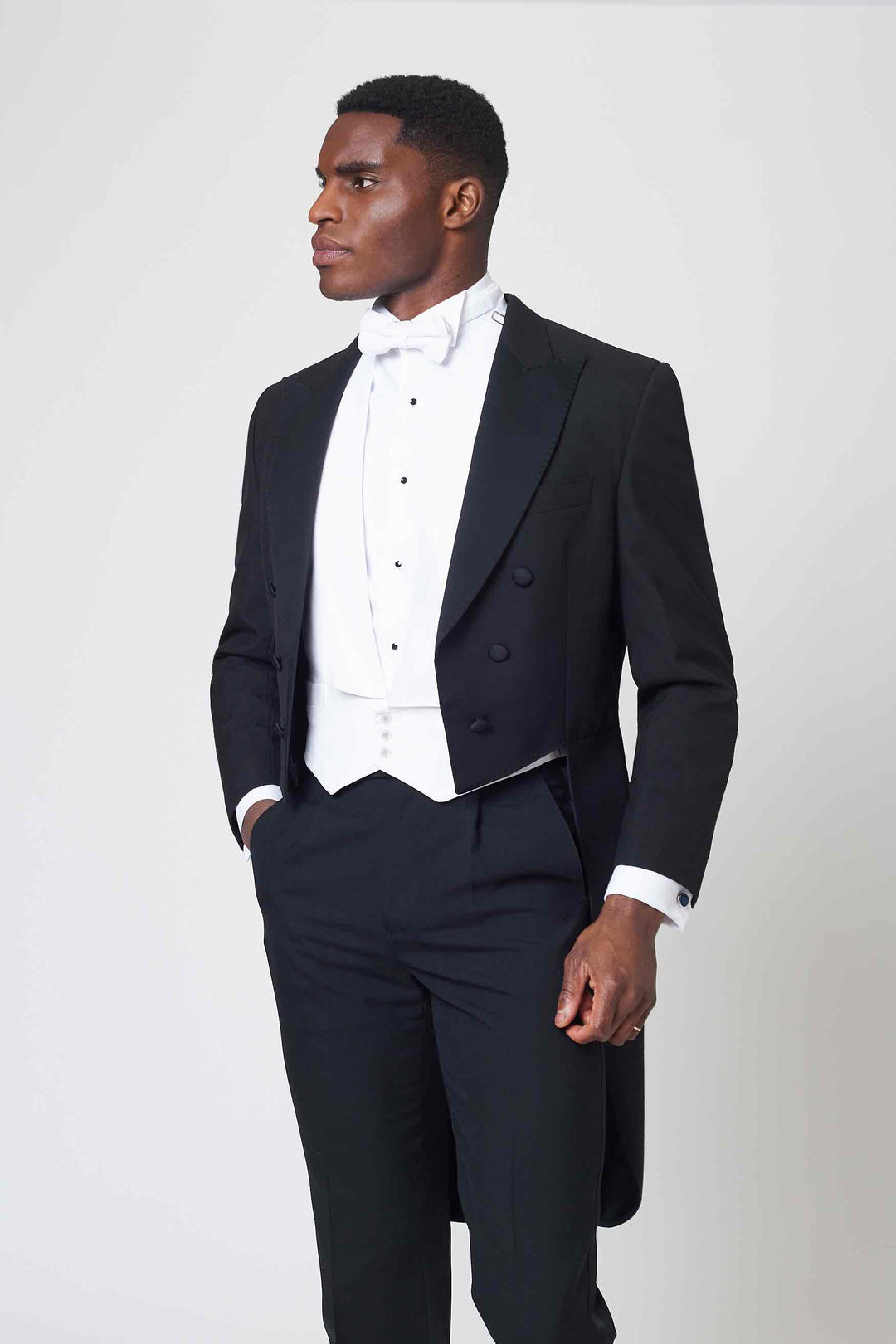 The Perfect White Tie Tailcoat - 3 Piece to Hire – Rathbones Tailor